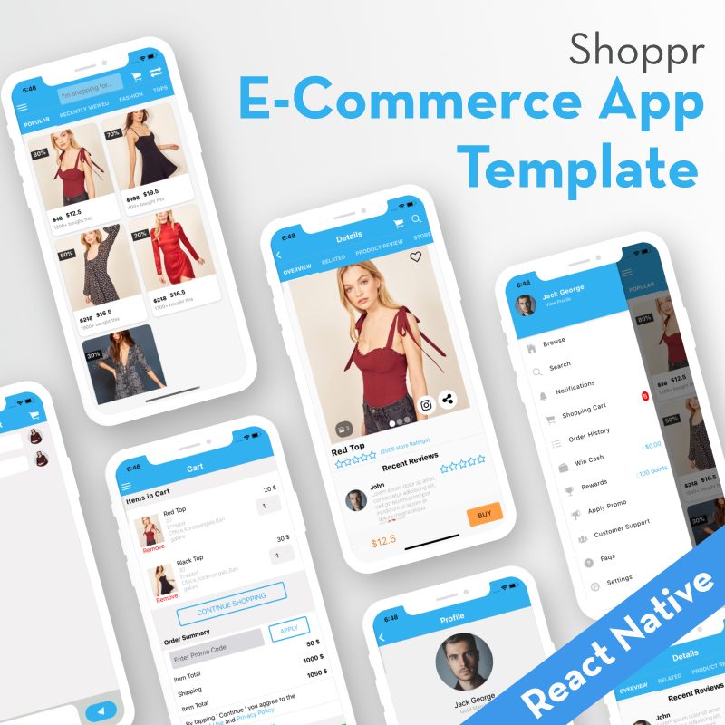 React Native Ecommerce App Template Shoppr Enappd Ionic React 